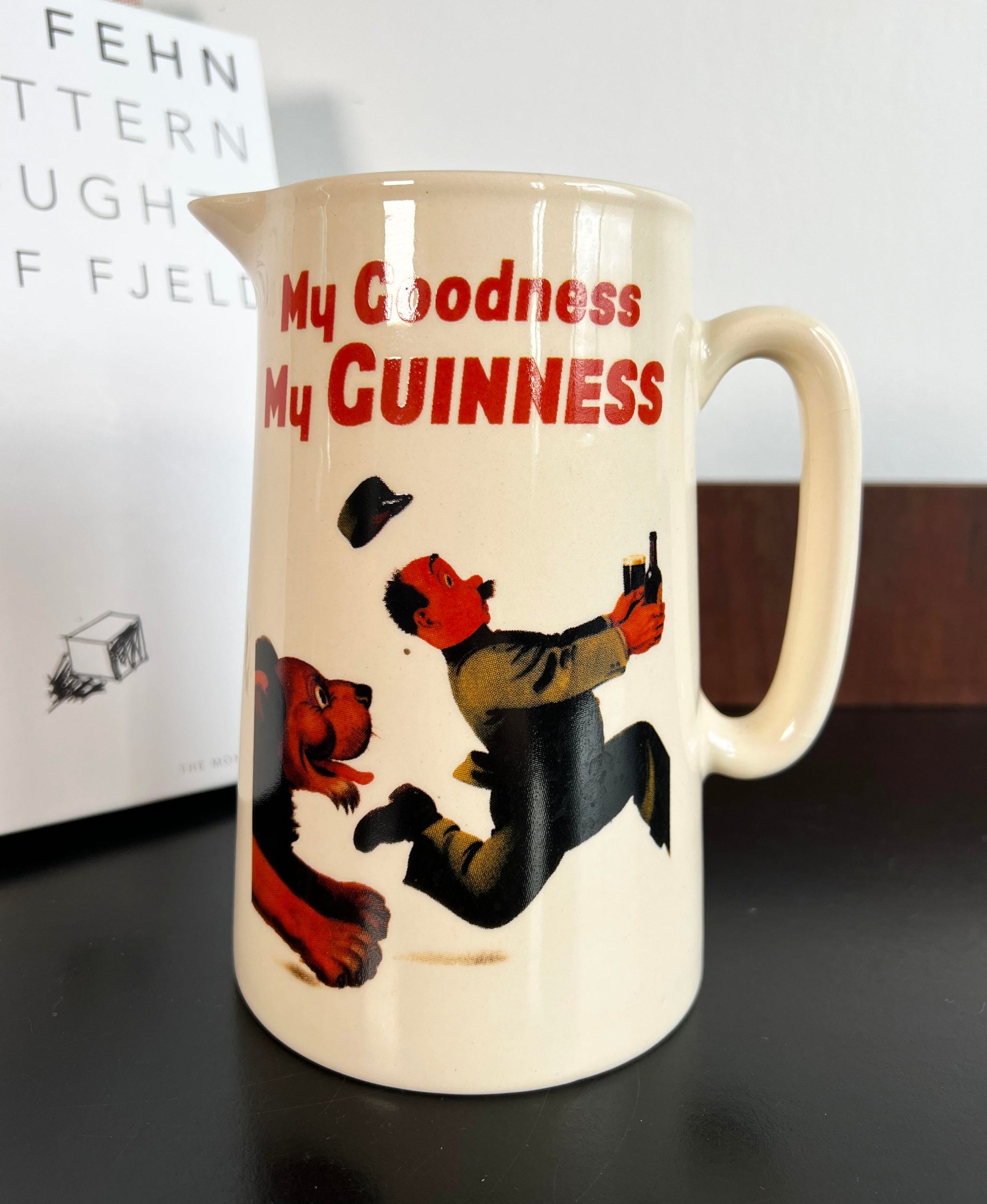 Vintage 1950’s English Guinness Beer Advertising Pitcher – Vintage Shaker