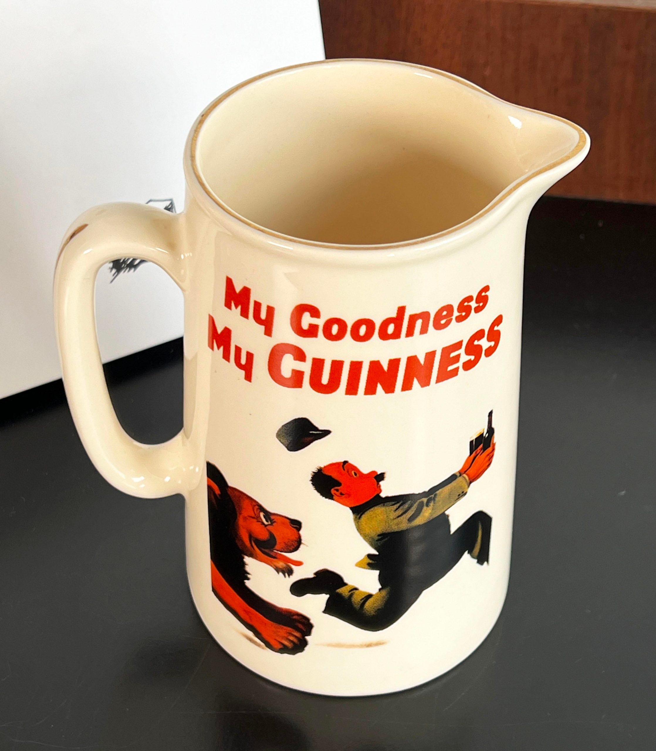 Vintage 1950’s English Guinness Beer Advertising Pitcher – Vintage Shaker