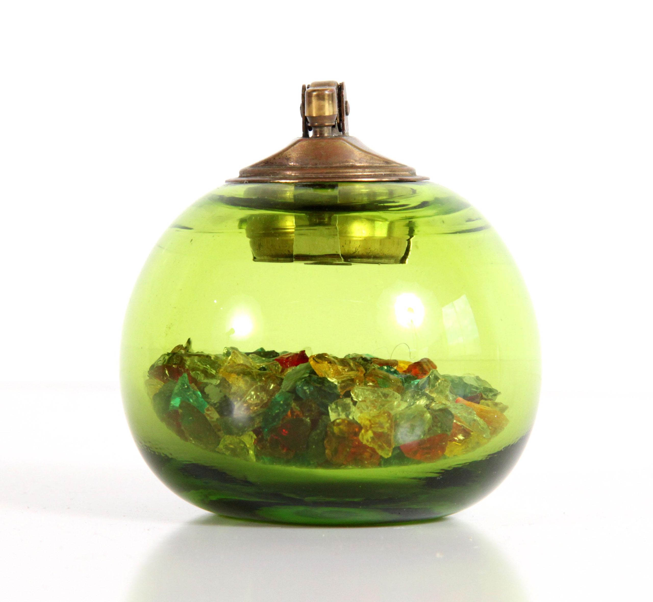 Vintage Mid Century Modern Green Art Glass Table Lighter – Vintage Shaker